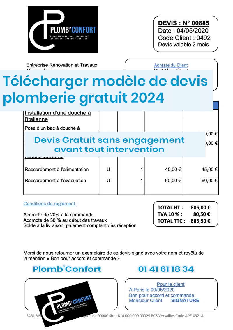 modèle de devis plomberie gratuit 2024 : tout savoir – PlombConfort