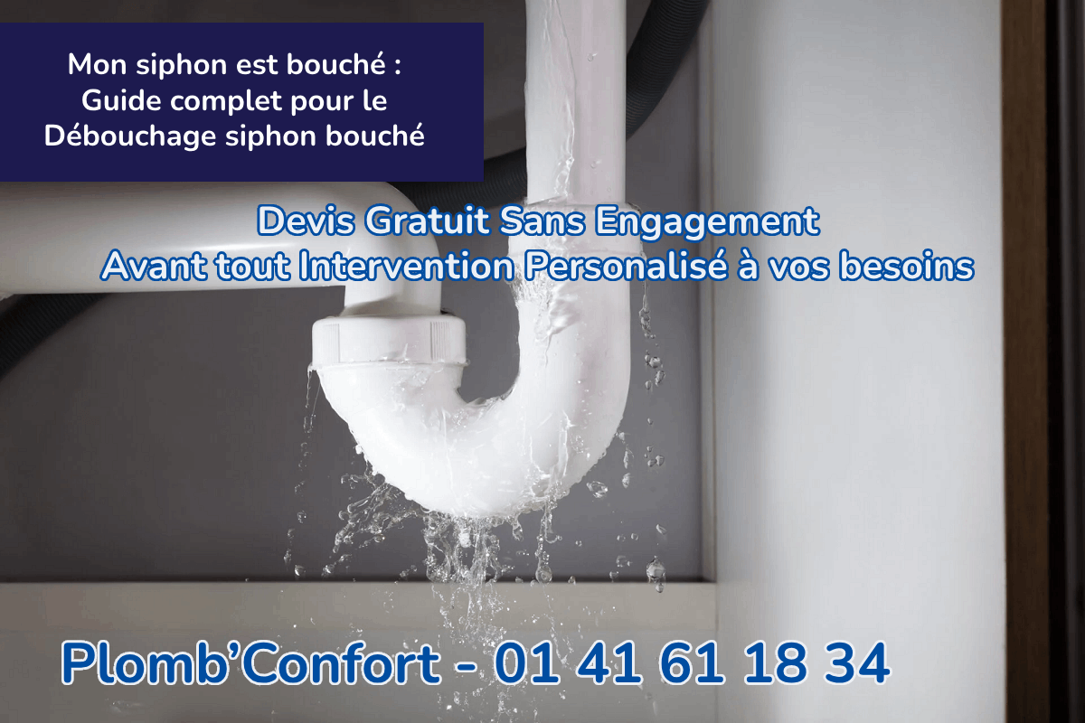 mon siphon est bouché : Guide complet pour le débouchage siphon bouché ...